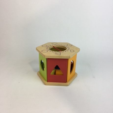 WOODEN SHAPES BLOCKS CONTAINER - The Props Room